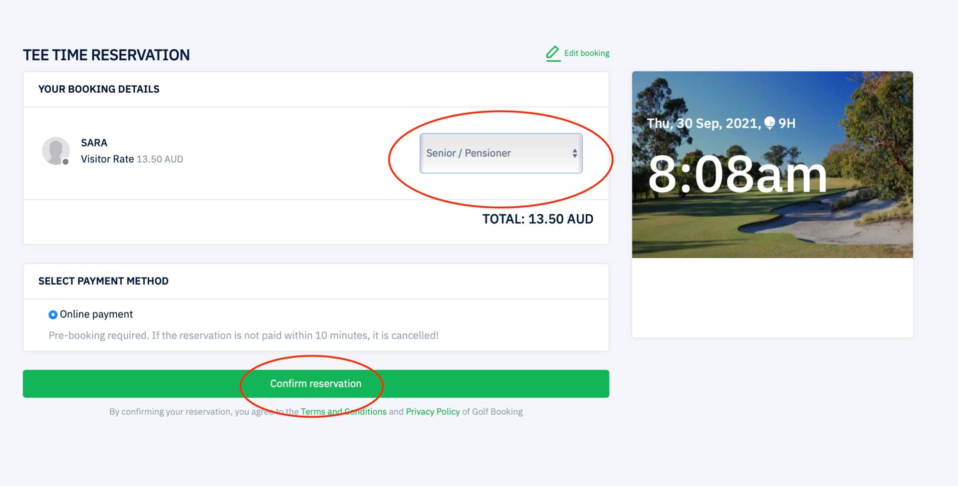 Golf Booking - Glen Waverley Sports Hub